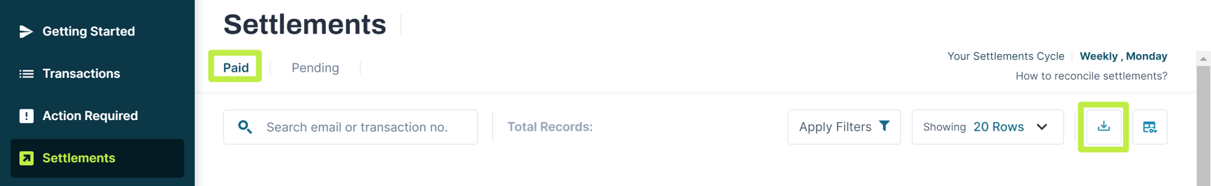 How to Reconcile Payouts from the Settlements tab?